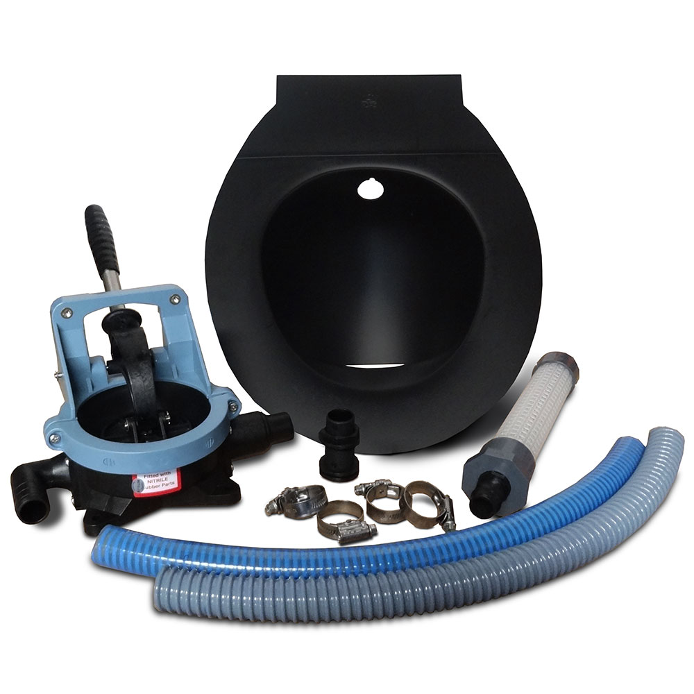 Recirculation set for portable toilets